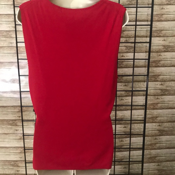 Max Studio | Tops | Max Studio Red Dress Tank Crochet Beading L Nwt ...